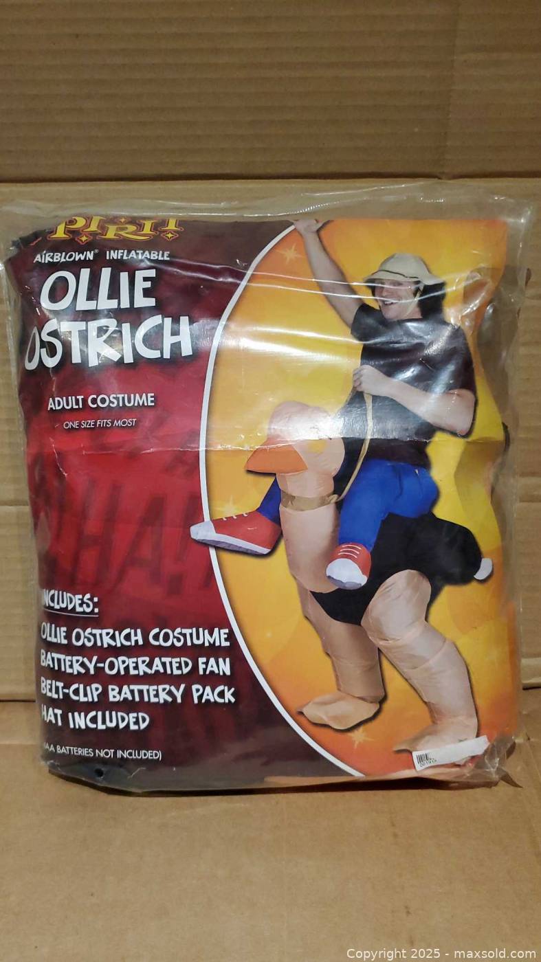 Spirit Ollie Ostrich Inflatable Ride-On Adult Costume | Maxsold