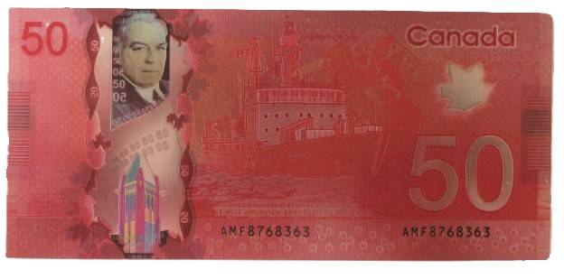 24K Gold Foil Canadian $50 Banknote | Maxsold