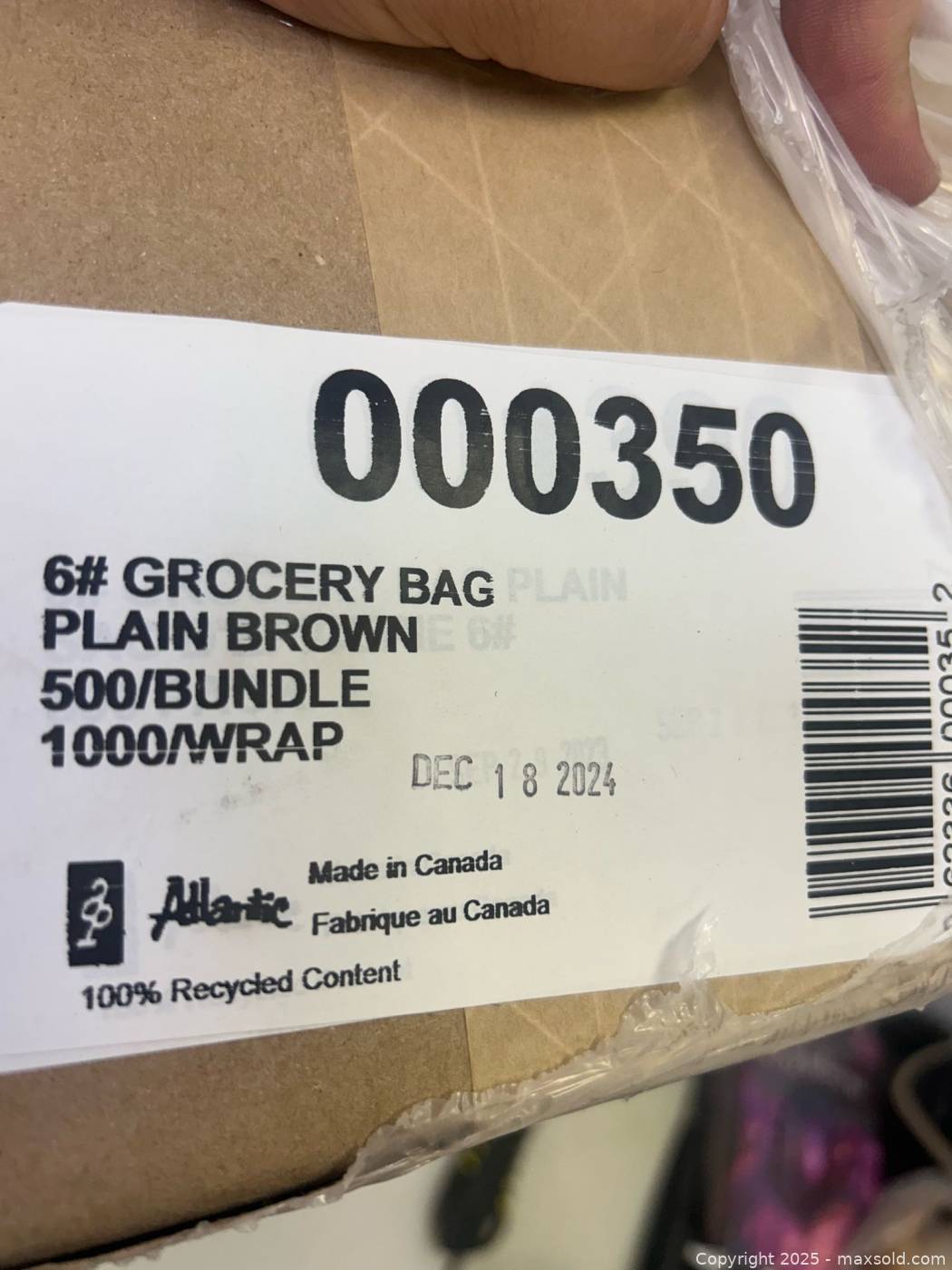 500 Plain Brown Paper Grocery Bags | Maxsold