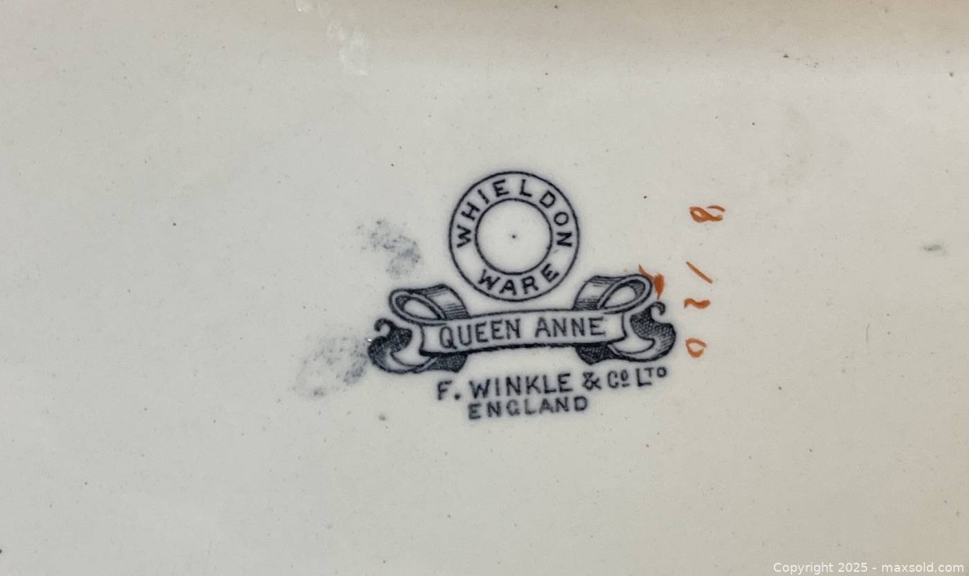 F. Winkle & Co Ltd Wheildon Ware Queen Anne porcelain plate | Maxsold