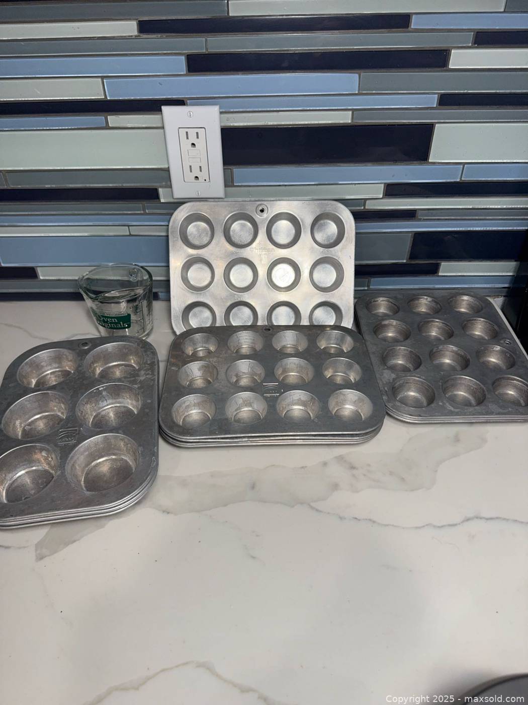 Metal Muffin And Mini Muffin Pans With Measuring Cup | Maxsold