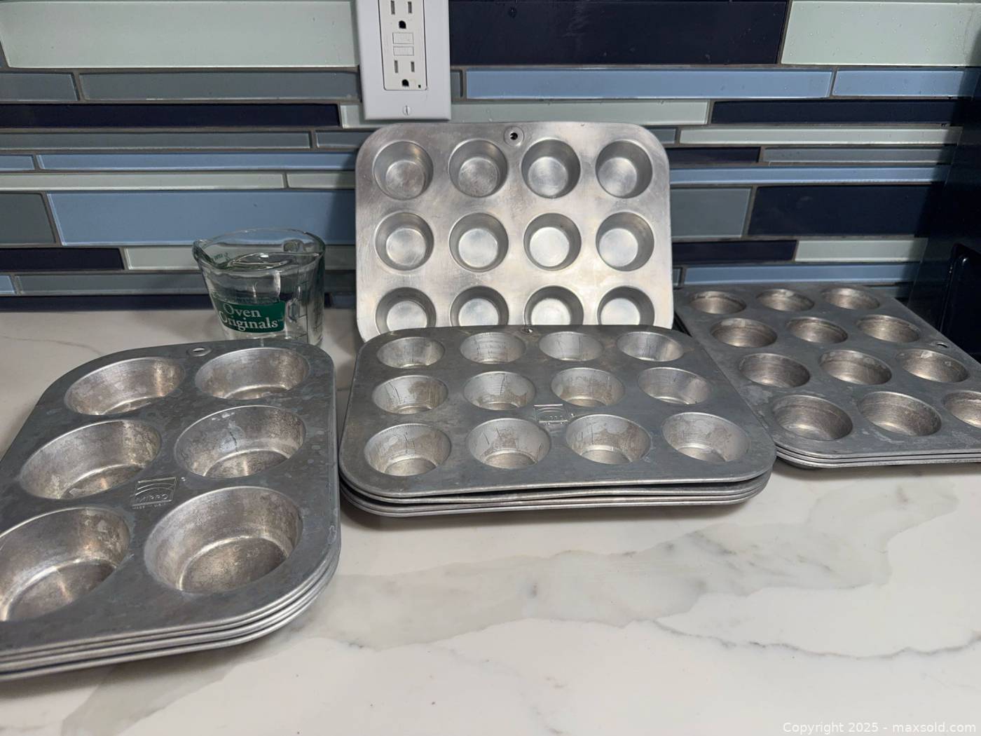Metal Muffin And Mini Muffin Pans With Measuring Cup | Maxsold
