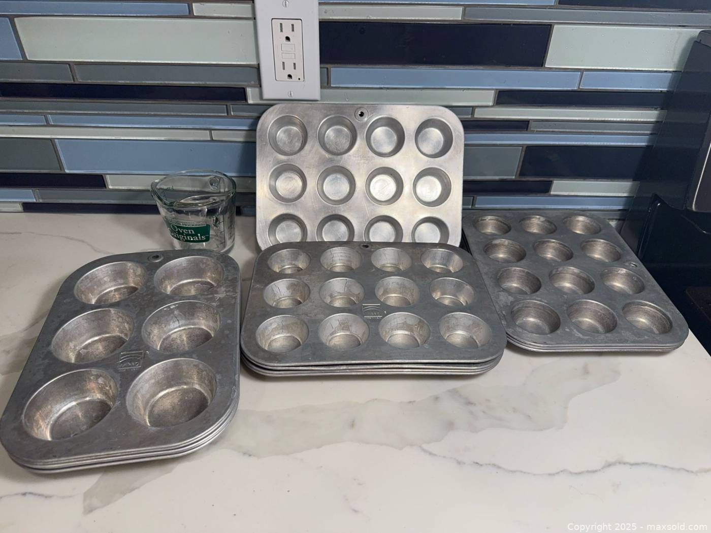 Metal Muffin And Mini Muffin Pans With Measuring Cup | Maxsold