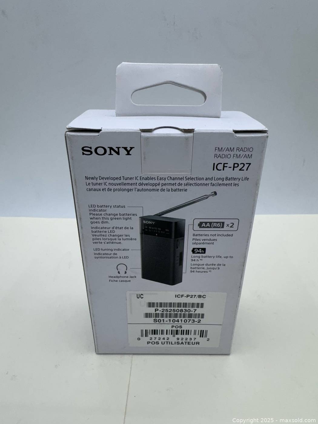 Sony ICF-P27 Portable FM/AM Radio | Maxsold