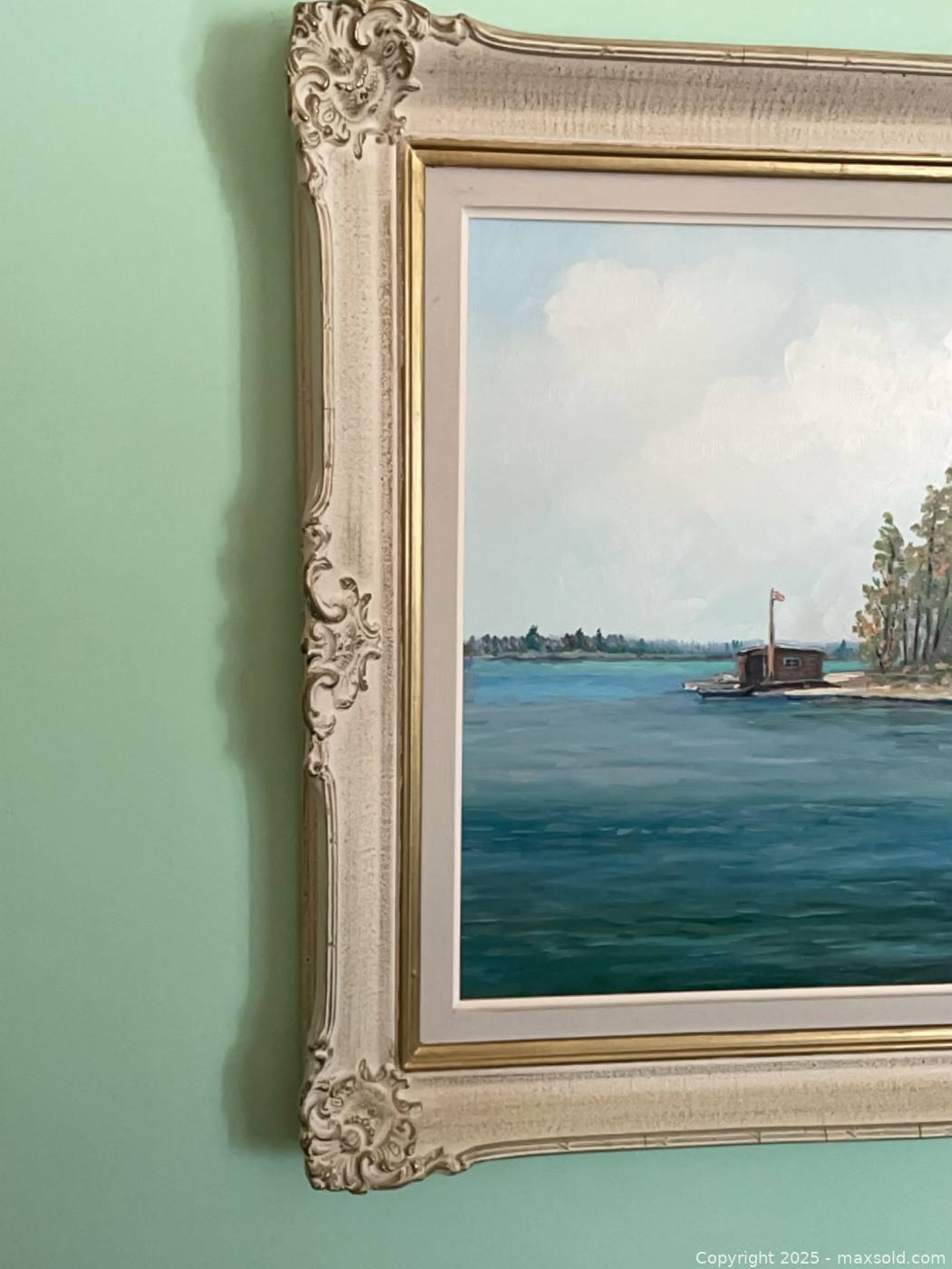 Anna Jalava original oil painting Georgian Bay cottage | Maxsold