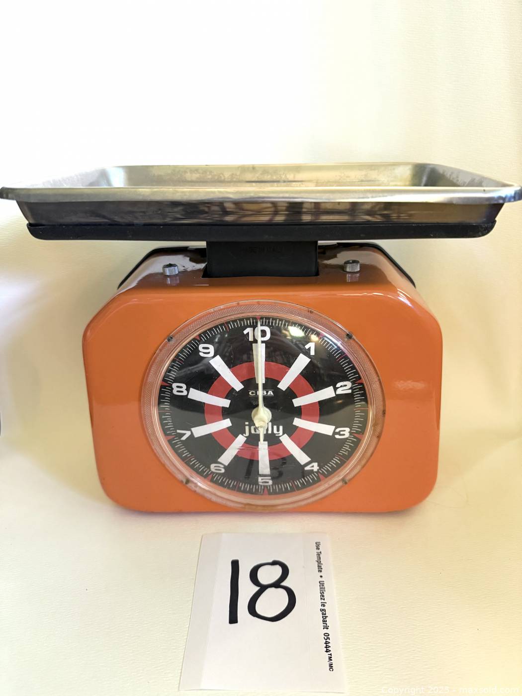 Vintage Ciba Jolly Orange Kitchen Scale | Maxsold