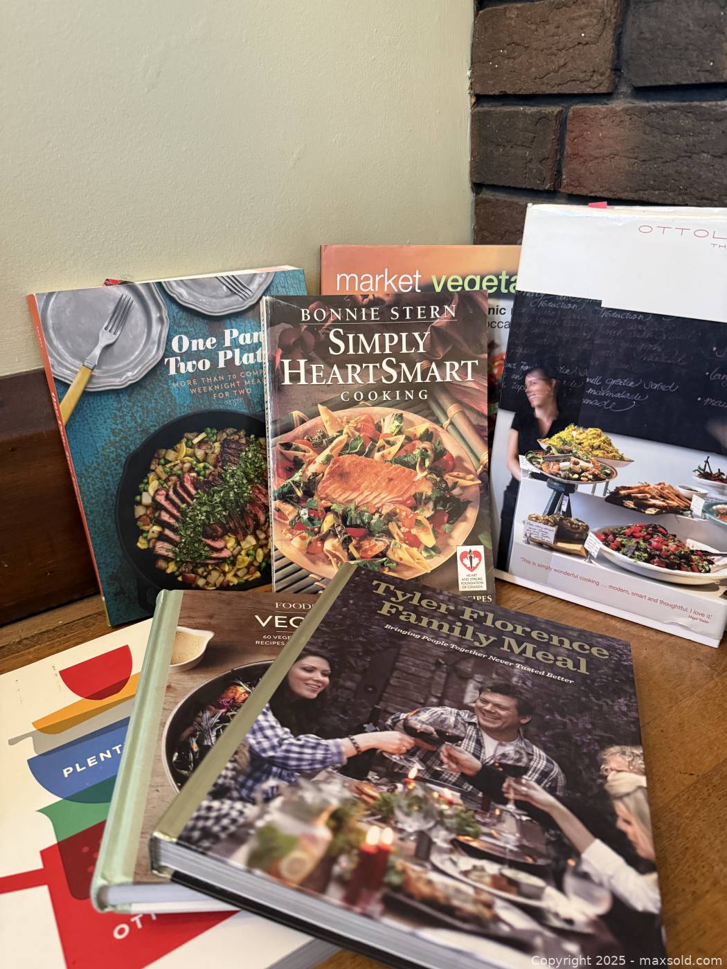 Seven Cookbooks Including Ottolenghi, Simply HeartSmart, Tyler Florence ...