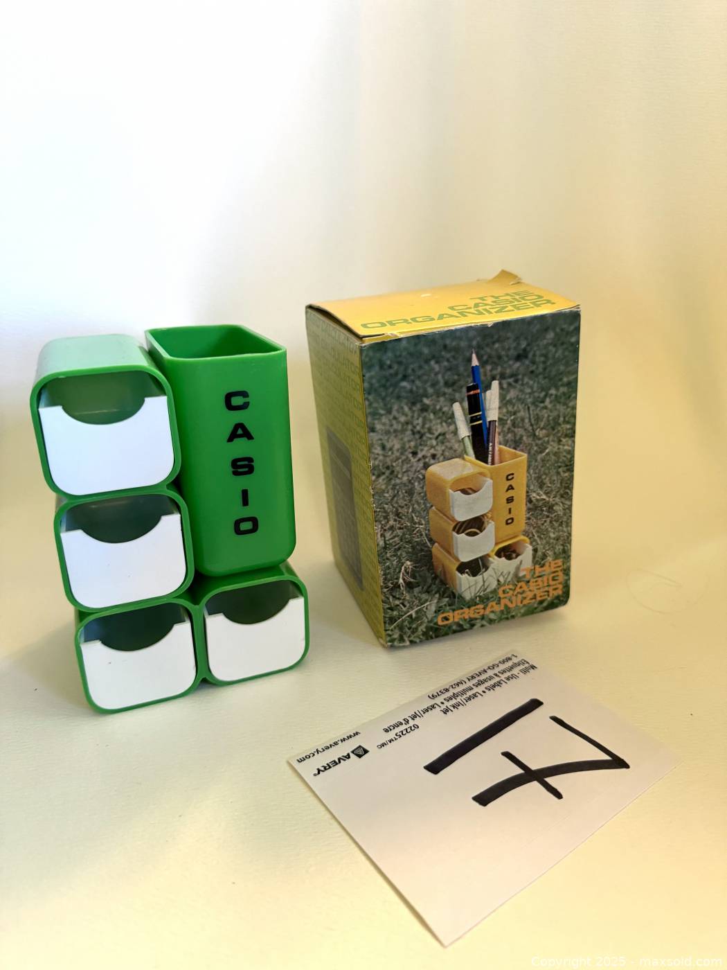 Vintage Casio green desk organizer | Maxsold