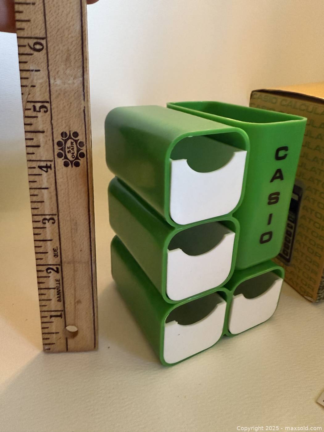Vintage Casio green desk organizer | Maxsold