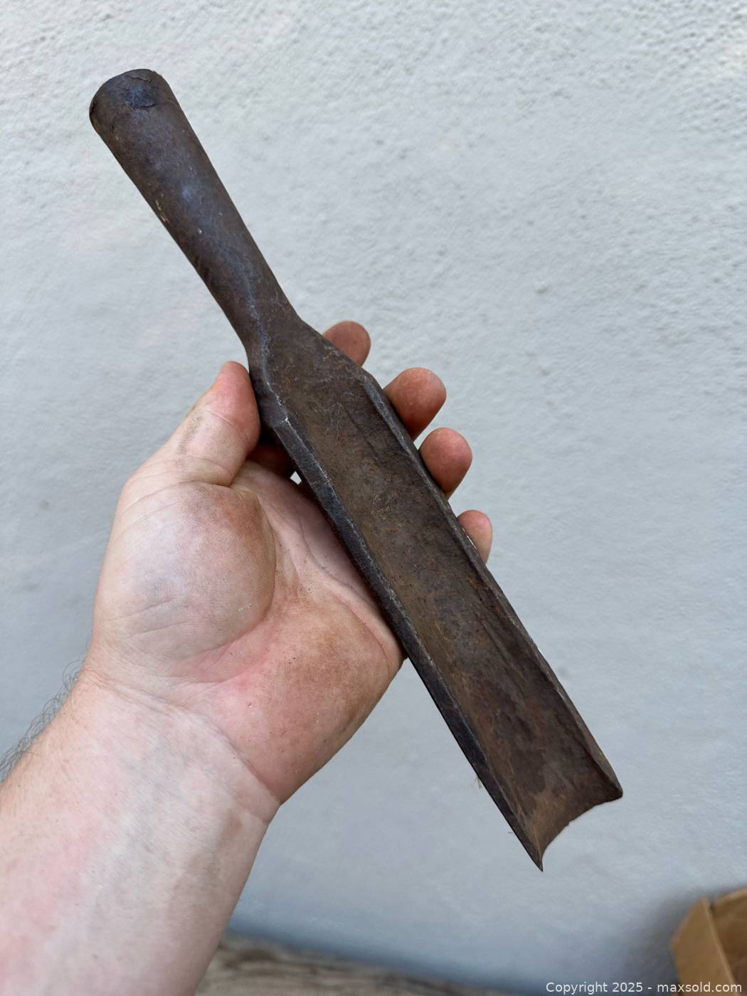 Hand forged 1.75" wood carving gouge chisel | Maxsold