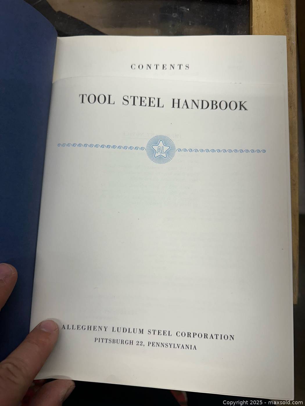 1951 Tool Steel Handbook | Maxsold