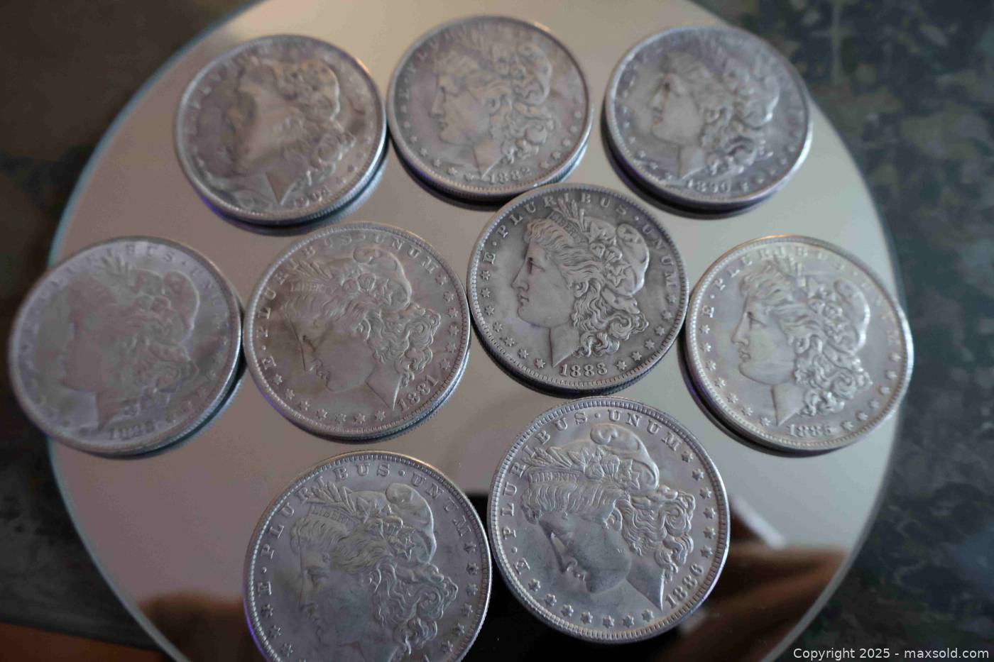 Nine US Morgan Dollar replica coins | Maxsold