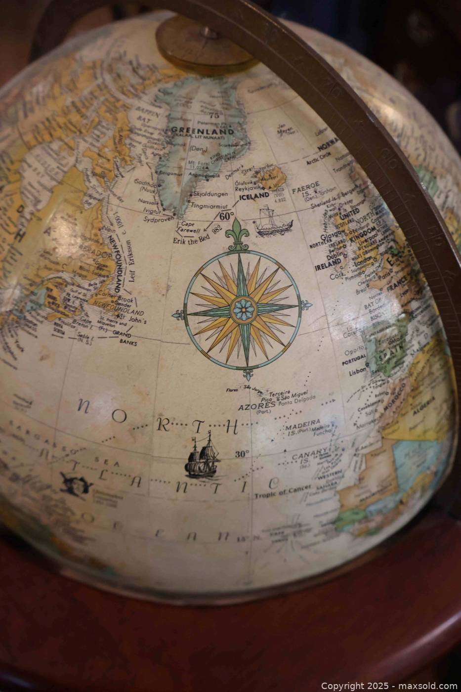 Replogle 12-Inch Globe With Mahogany Stand | Maxsold