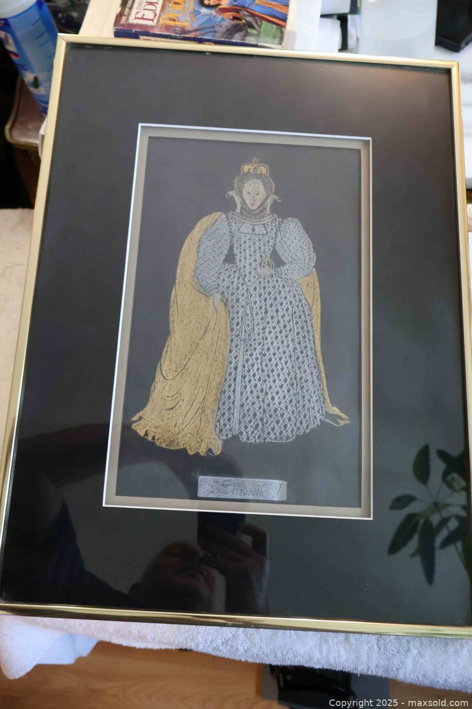 Framed drawing of Queen Elizabeth I | Maxsold