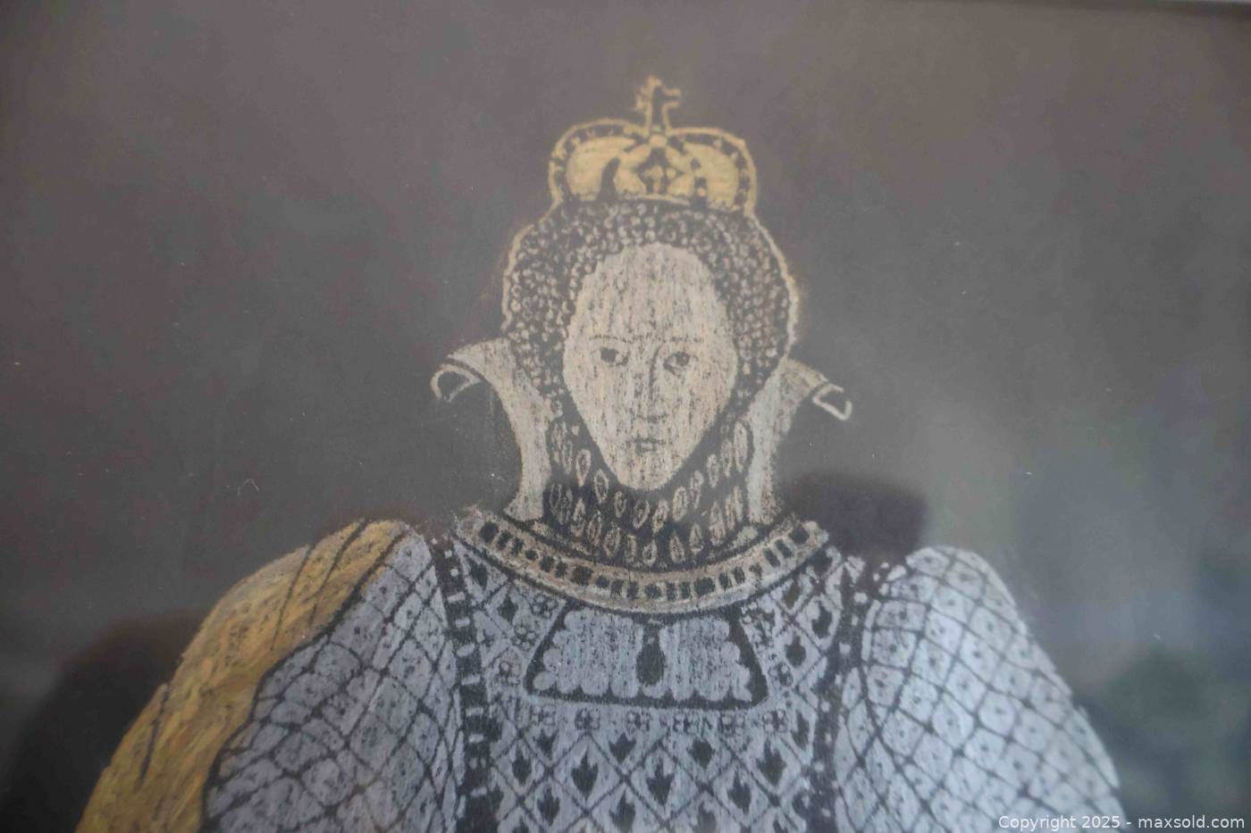 Framed drawing of Queen Elizabeth I | Maxsold