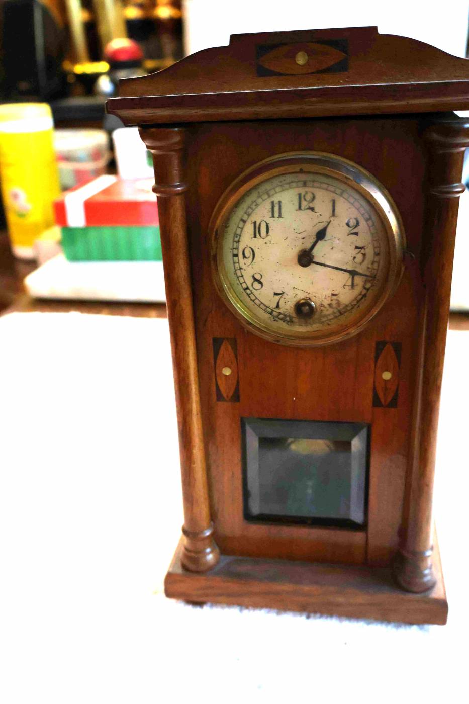 Small wooden table clock | Maxsold