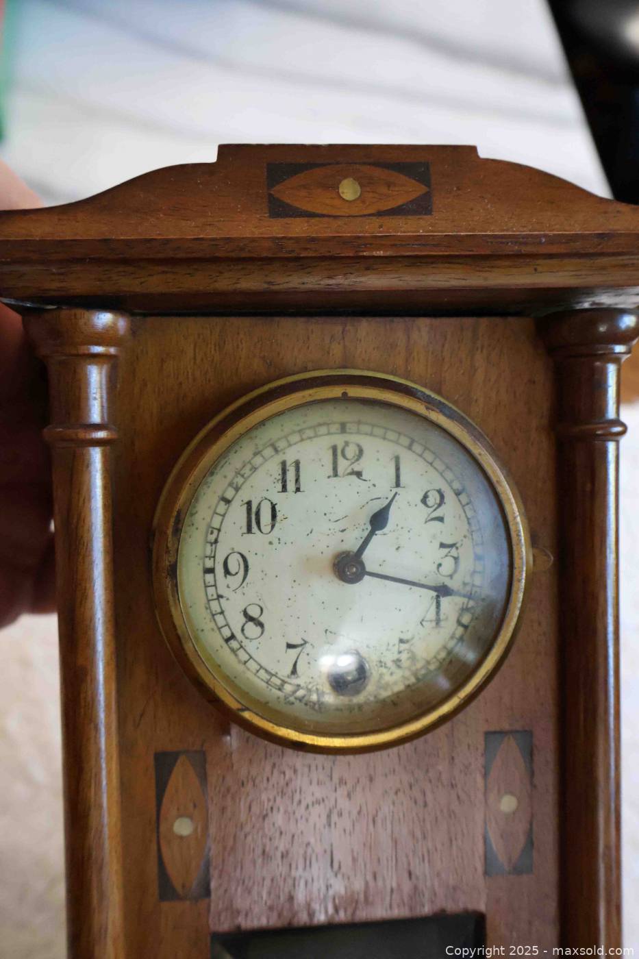 Small wooden table clock | Maxsold