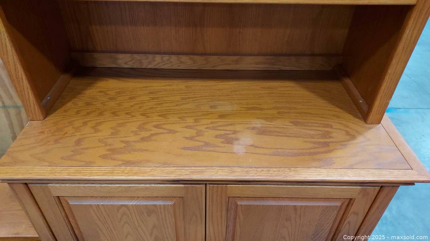 3-Piece Wood Bookcase Cabinets With Bridge | Maxsold