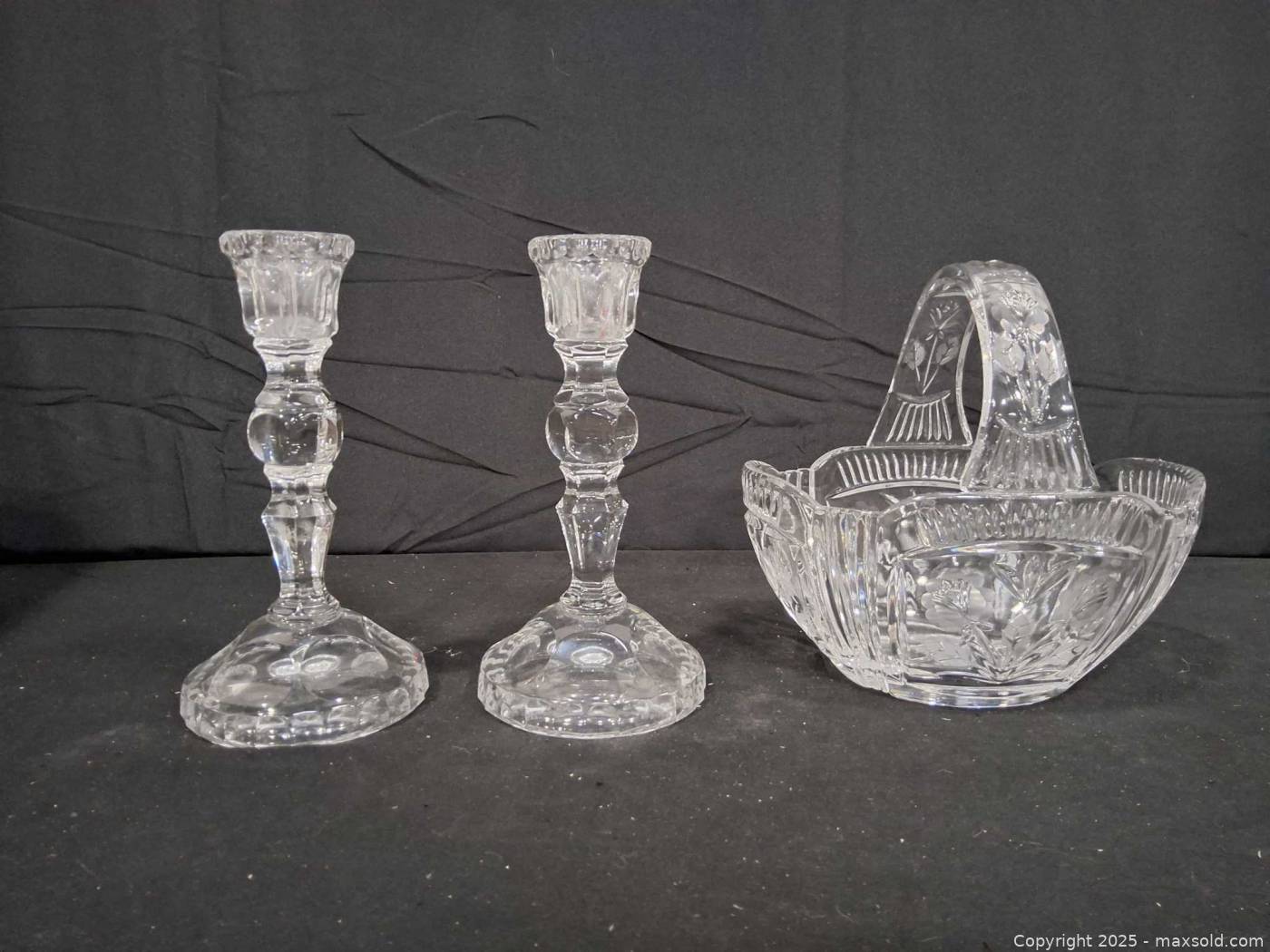 Cut and pressed glass serveware and decor | Maxsold