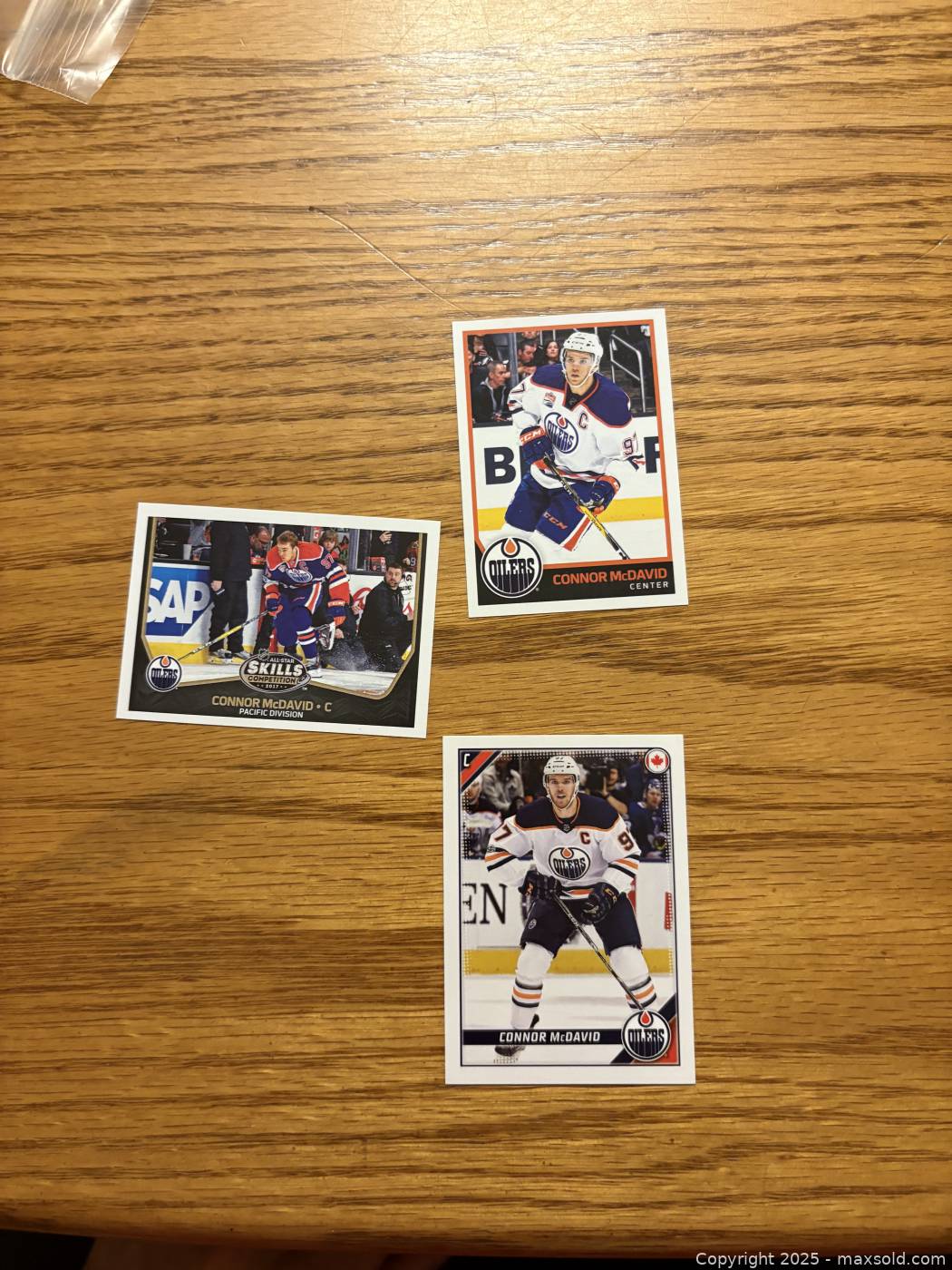 Connor McDavid NHL sticker trio | Maxsold
