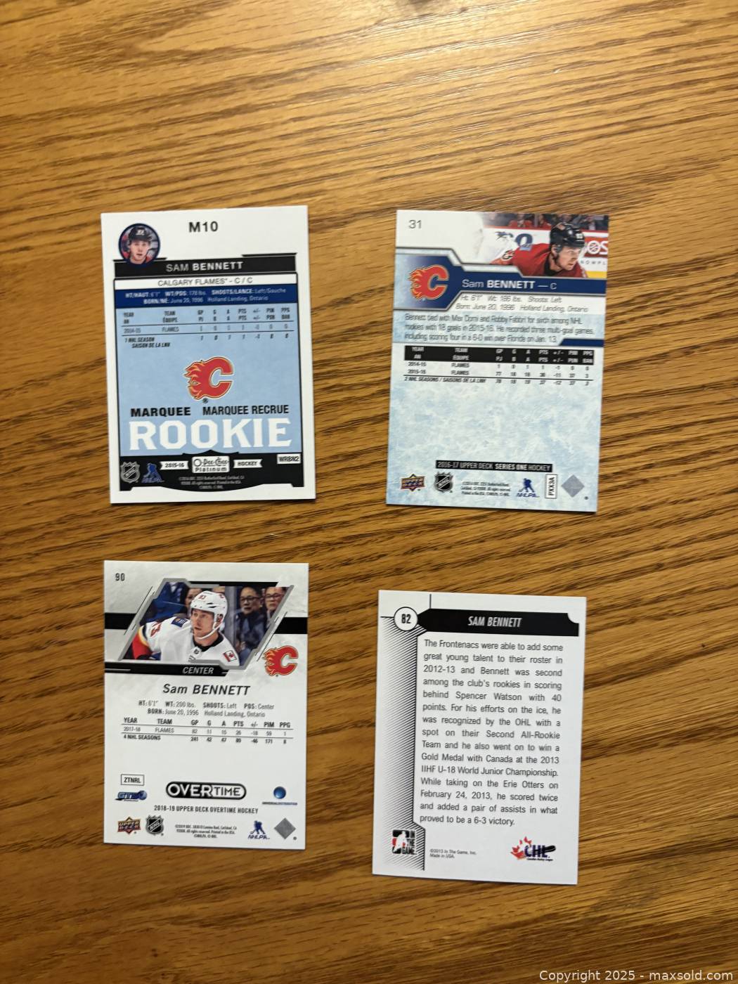 Sam Bennett hockey rookie cards, 4 | Maxsold