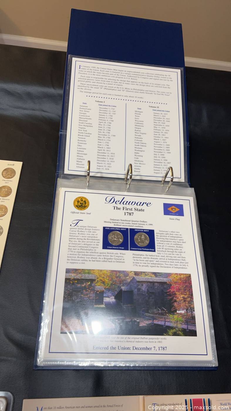 Coin collection with State and Park quarters, coin sets, loose coins ...