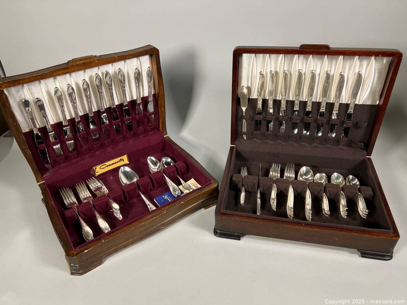 Rogers And Community Silver-Plated Flatware Sets In Wood Chests | Maxsold