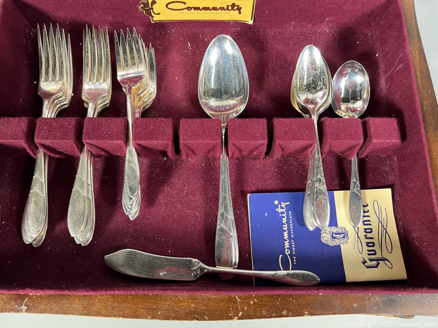 Rogers And Community Silver-Plated Flatware Sets In Wood Chests | Maxsold