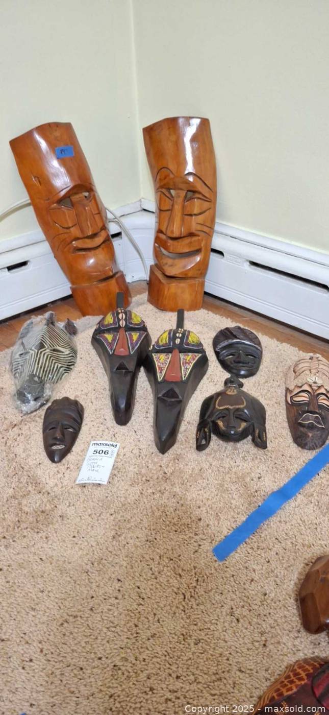 Handcrafted Wood Masks And Sculptures | Maxsold
