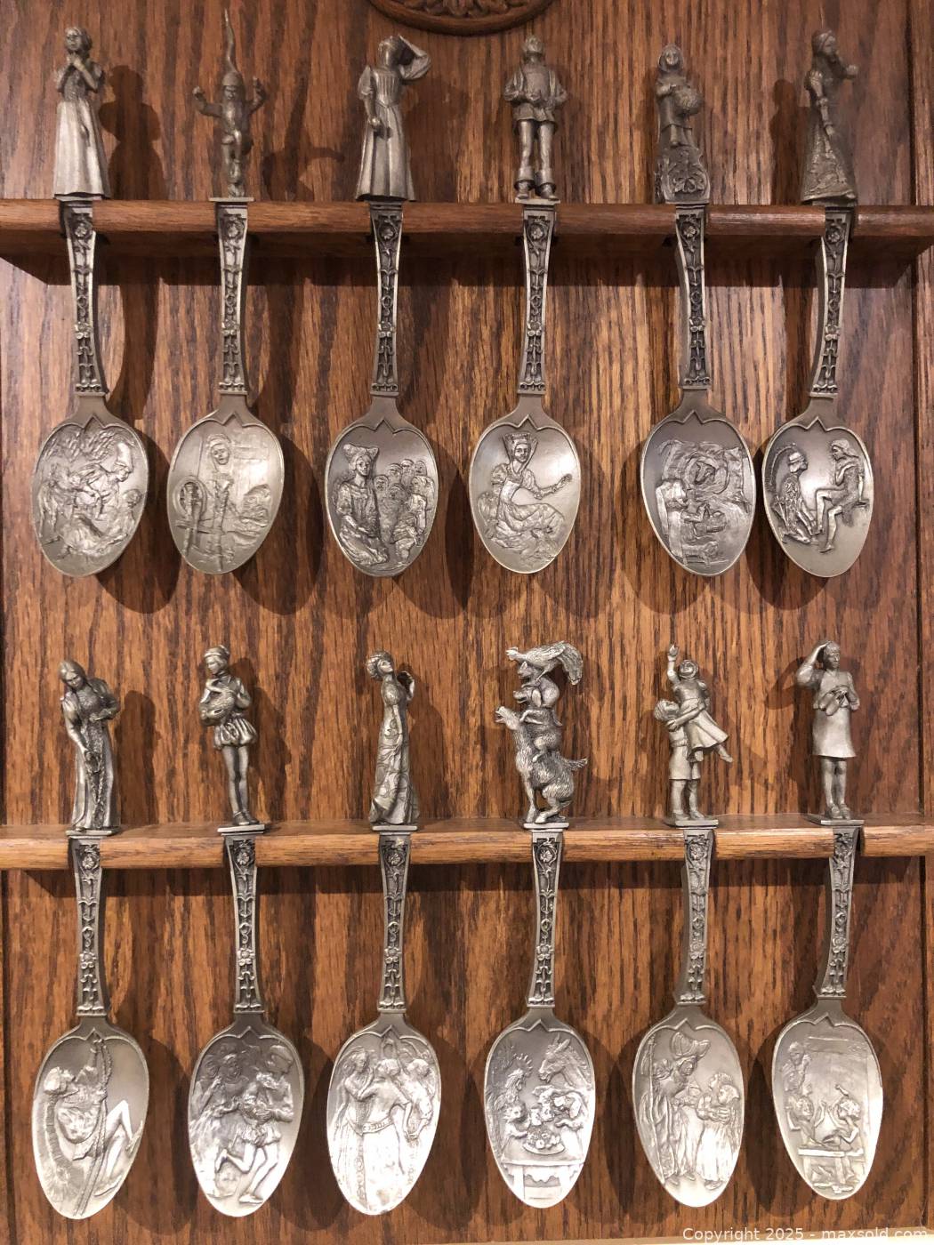 Franklin Mint Pewter Spoon Set, United Horse Clock, Lanterns | Maxsold