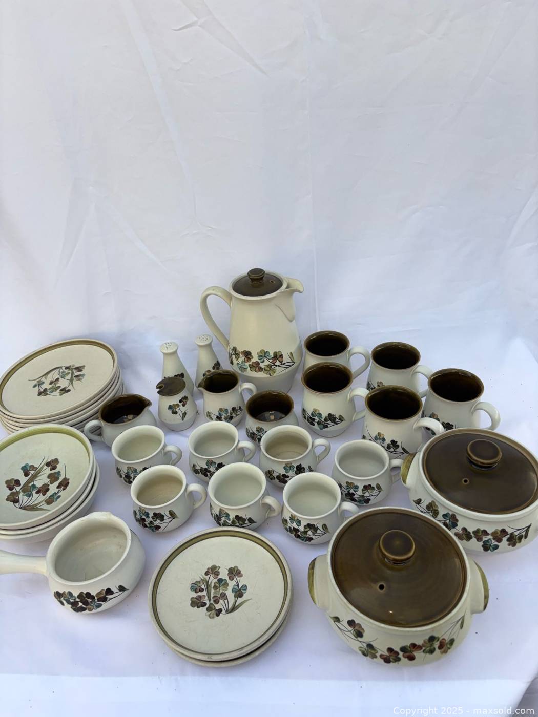 Denby Shamrock Stoneware Dinnerware Set | Maxsold