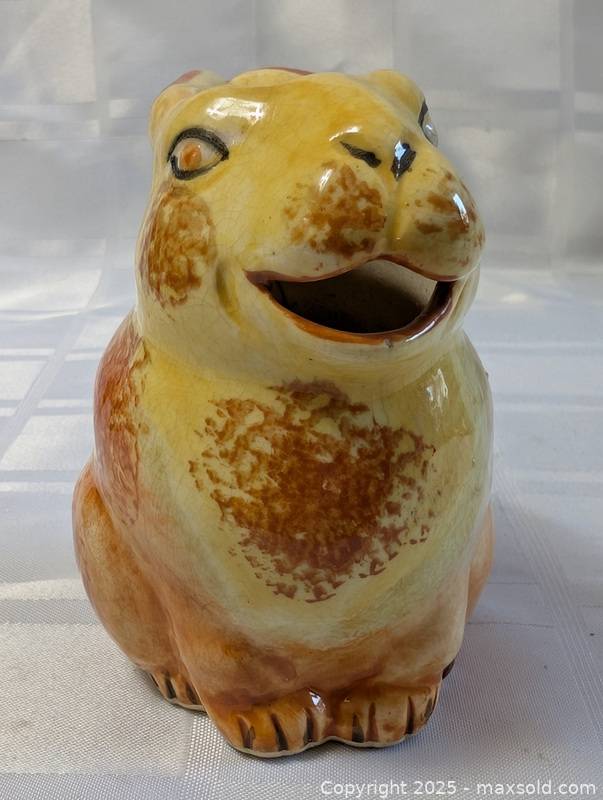 Rabbit ceramic cream pitcher jug 6.5" | Maxsold
