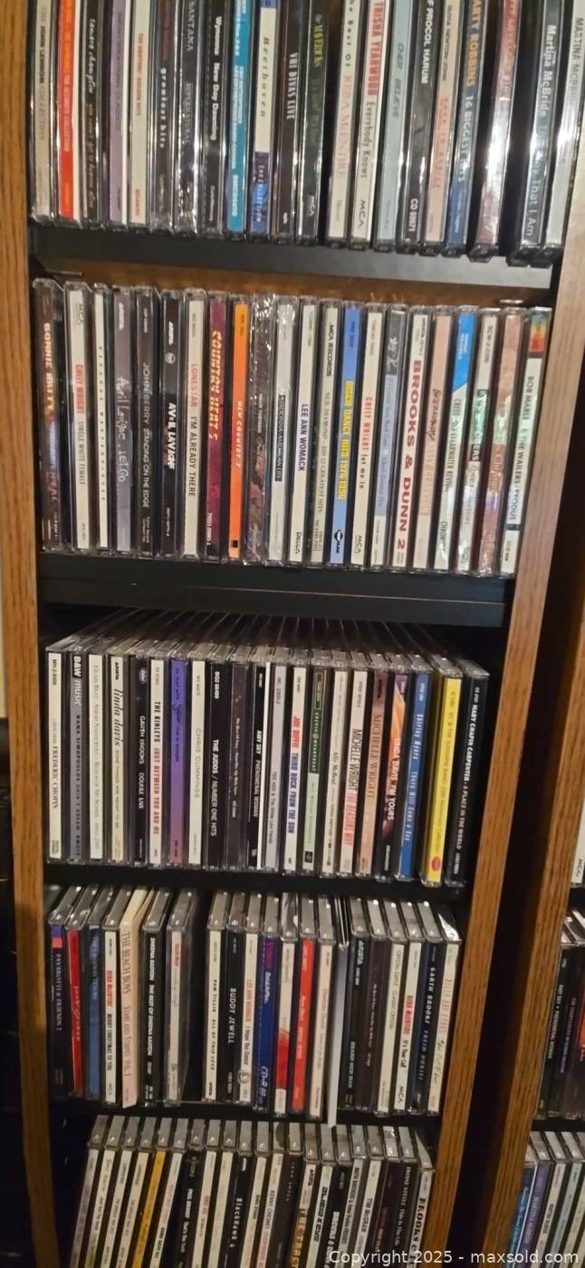 Assorted Music CDs With Storage Cabinet | Maxsold