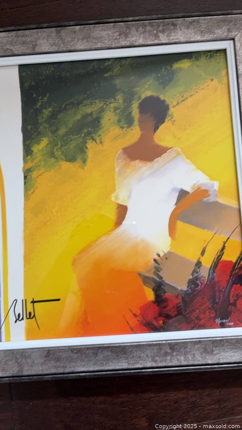 Emile Bellet 2015 Framed Print “A l’Ombre du Figuier” | Maxsold