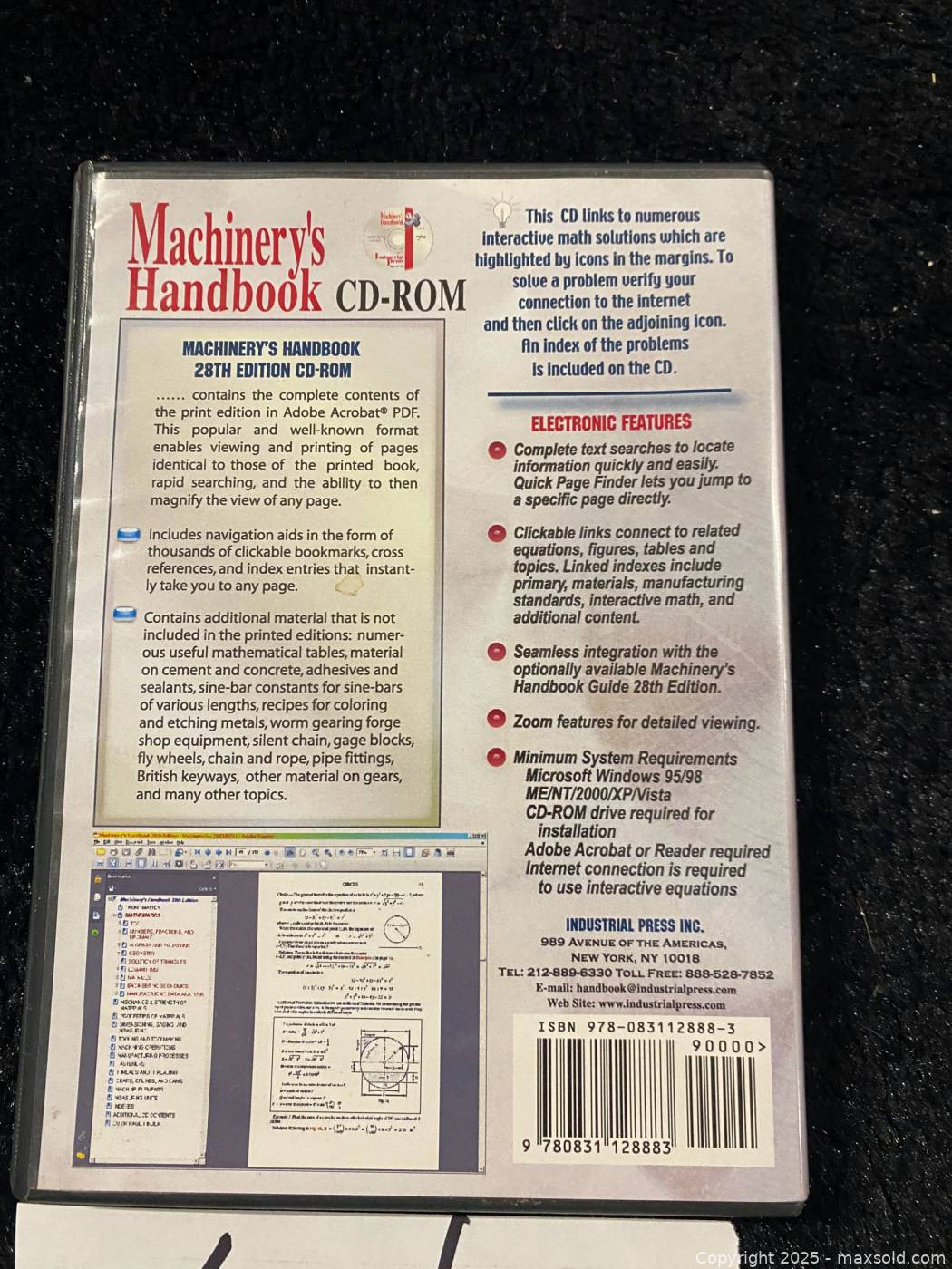 Machinery's Handbook CD-ROM 28th Edition | Maxsold