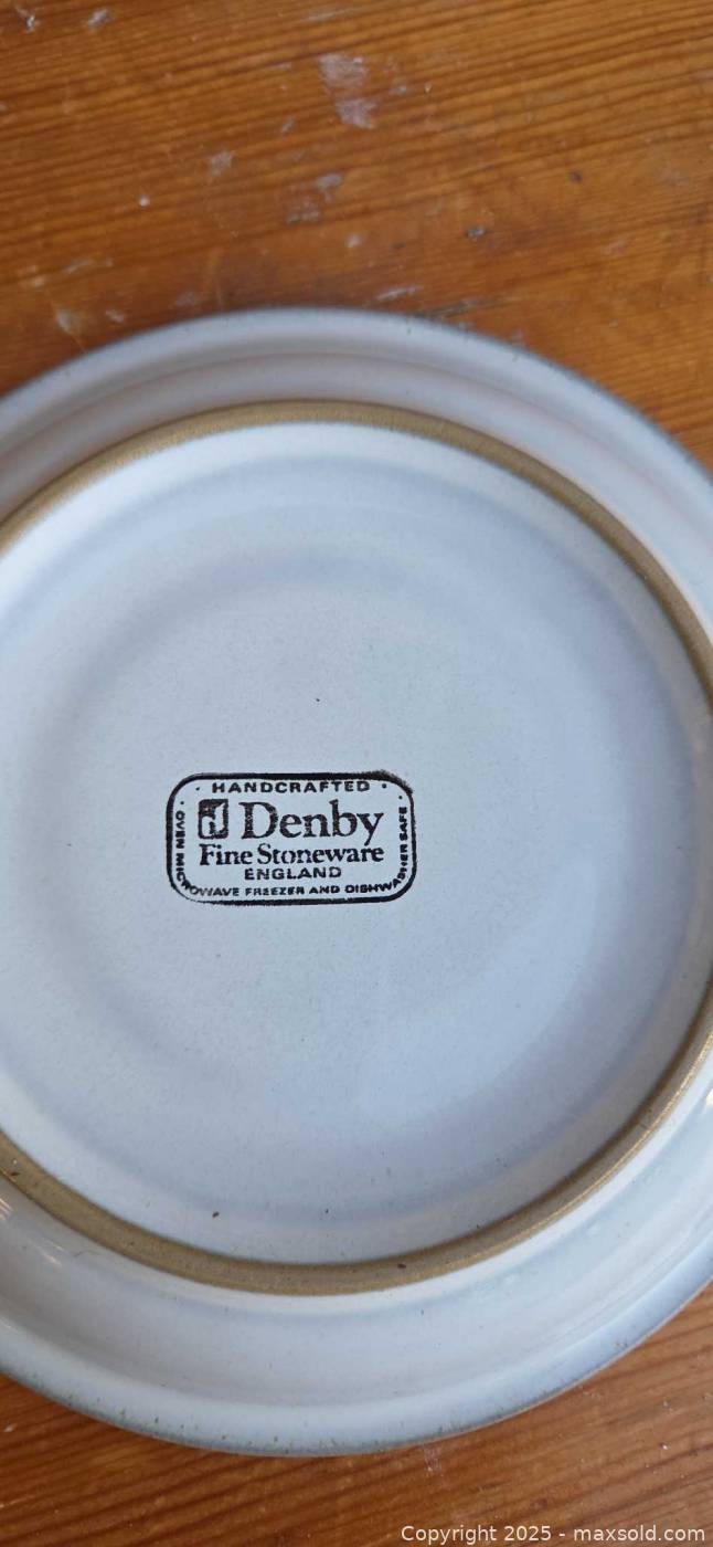 Denby Derby stoneware cups and saucers | Maxsold