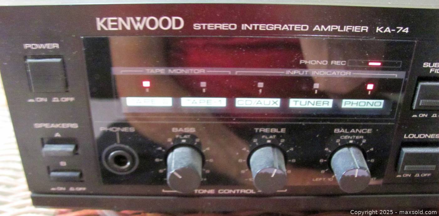 Kenwood KA-74 Stereo Integrated Amplifier | Maxsold