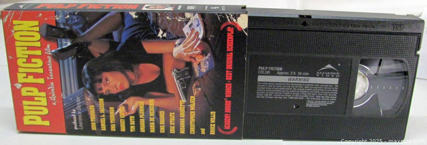 3 VHS Pulp Fiction, Reservoir Dogs, Enter The Dragon | Maxsold