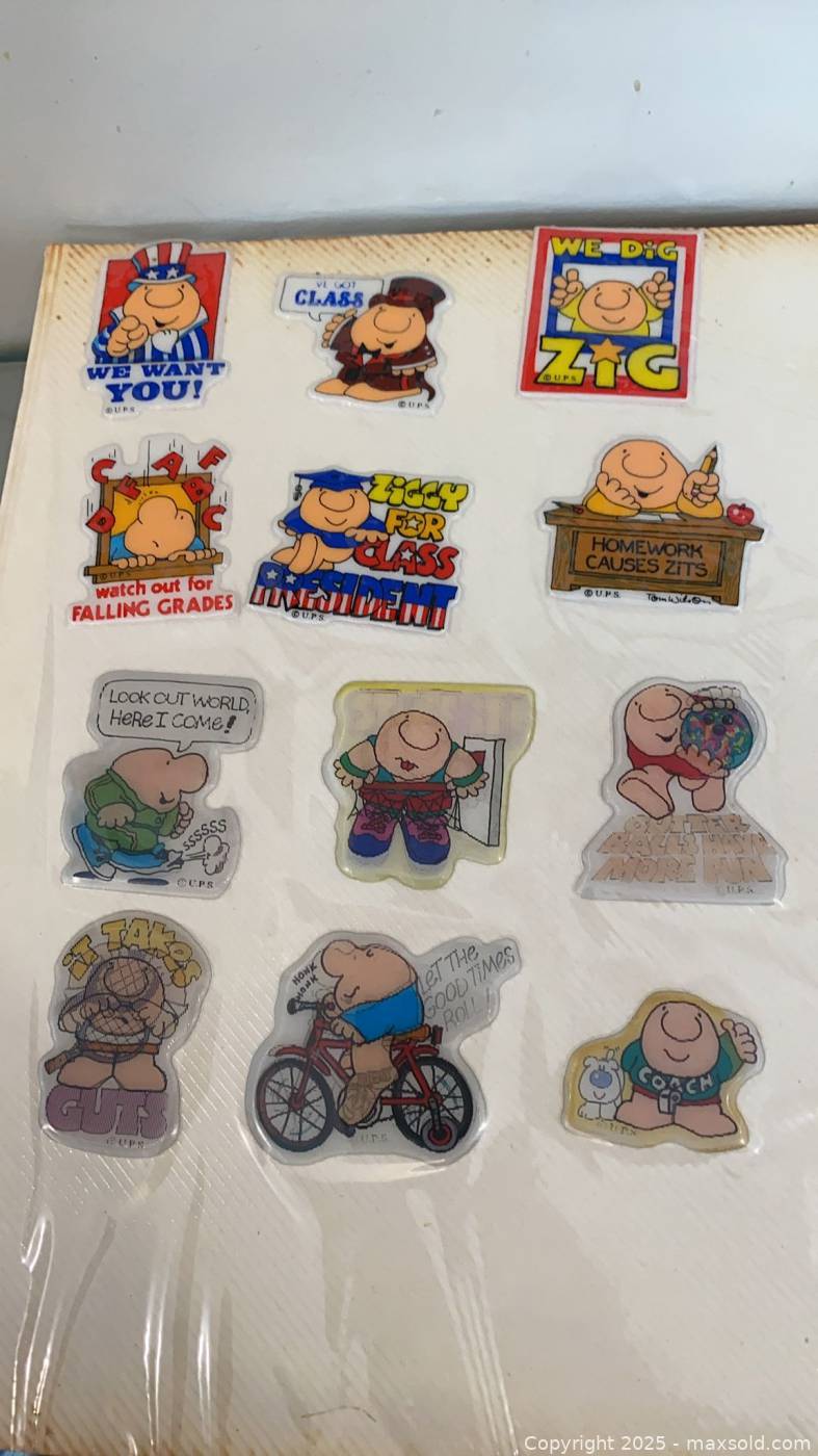 Vintage kids’ spiral sticker album with assorted stickers | Maxsold