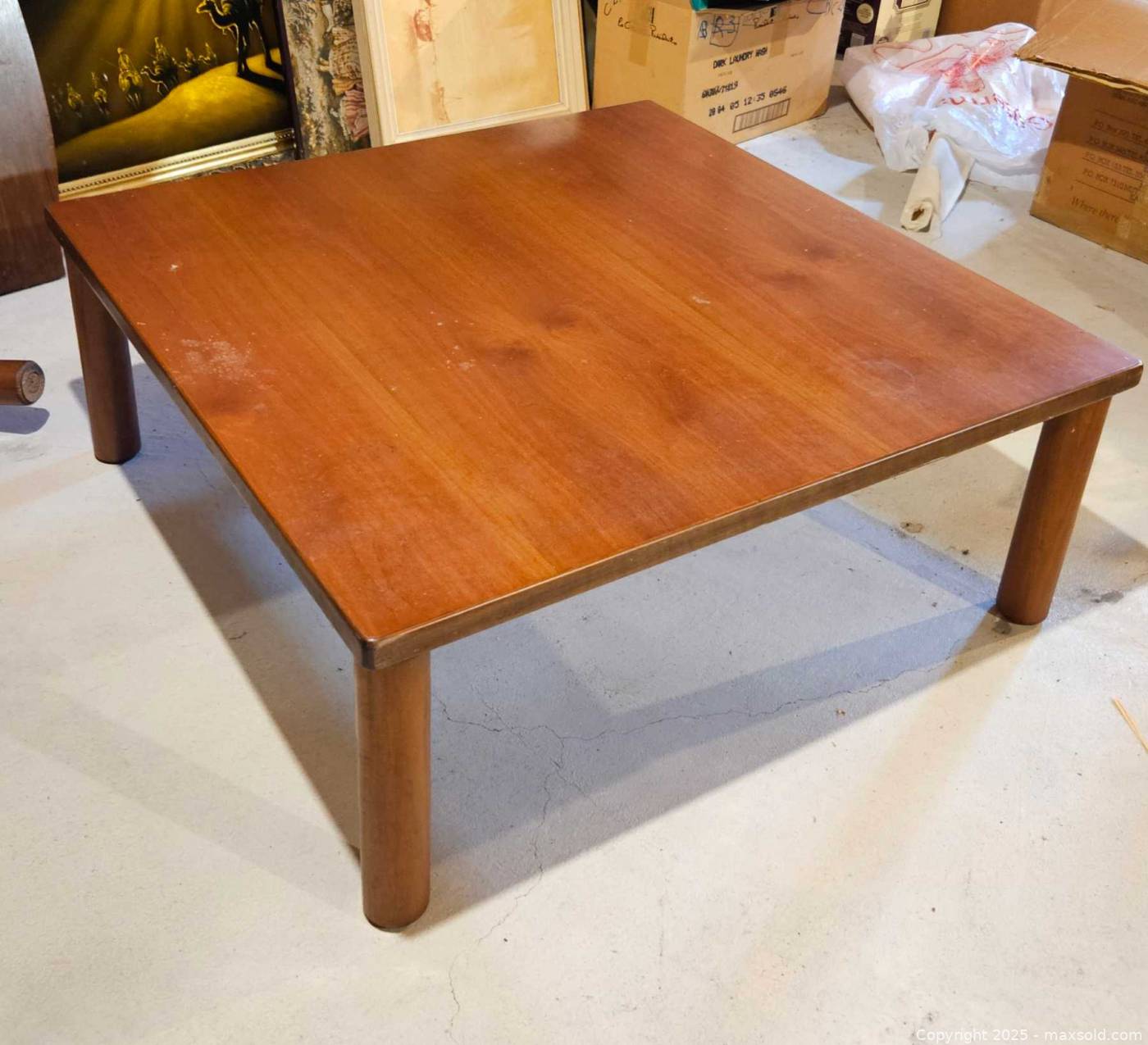 Solid wood square coffee table | Maxsold