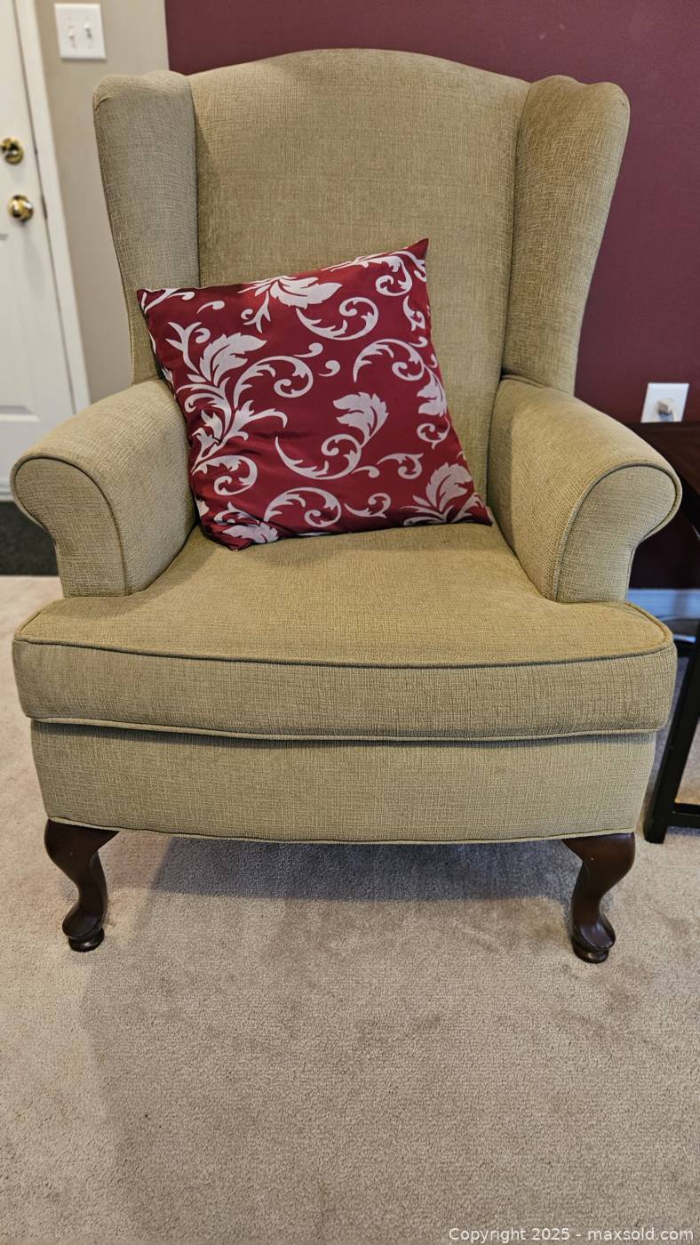 Upholstered Wingback Armchair | Maxsold