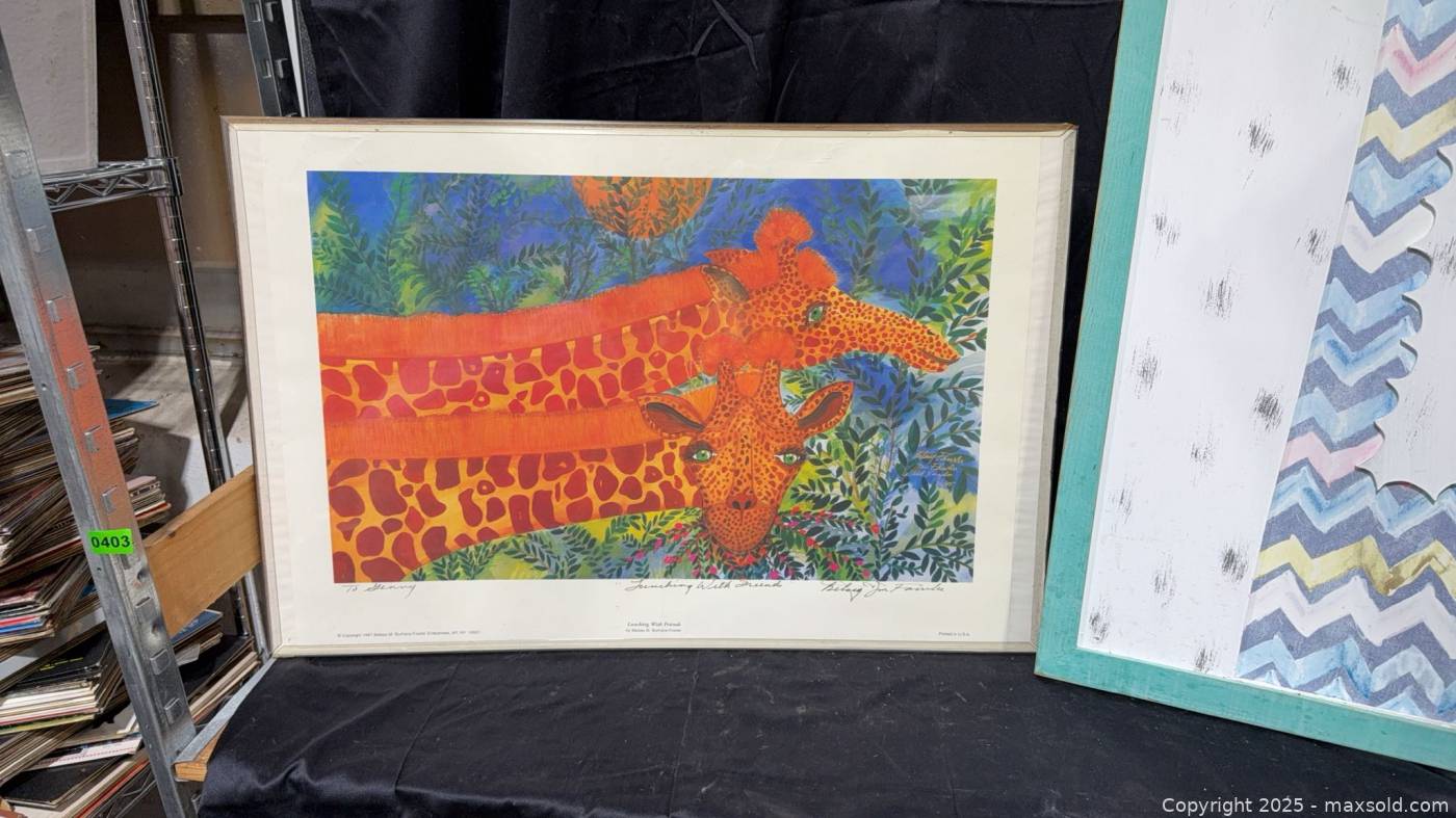 2 Framed Giraffe Prints | Maxsold