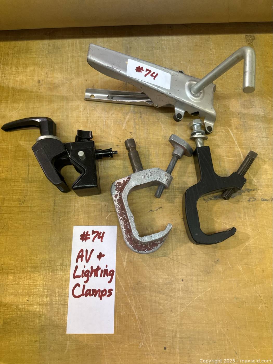 Assorted AV and lighting clamps | Maxsold