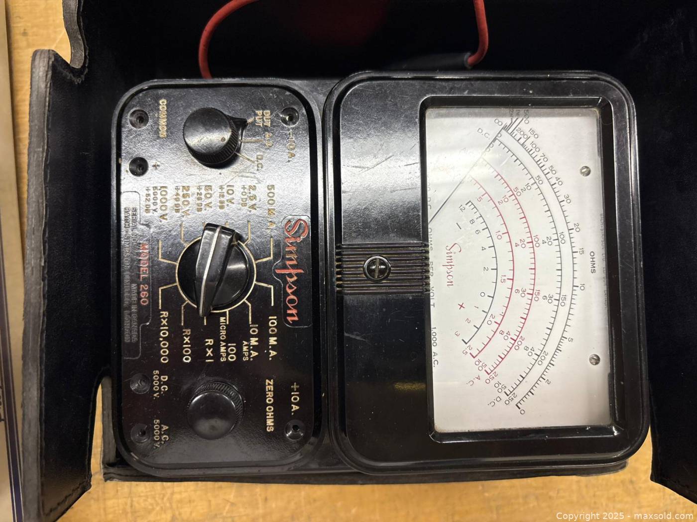 Simpson Model 160 analog multimeter with probe | Maxsold
