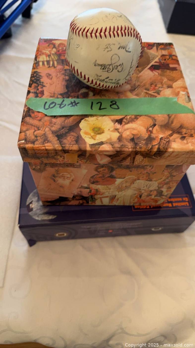 2002 NHL All-Stars stamp & medallion set, autographed baseball, loose ...