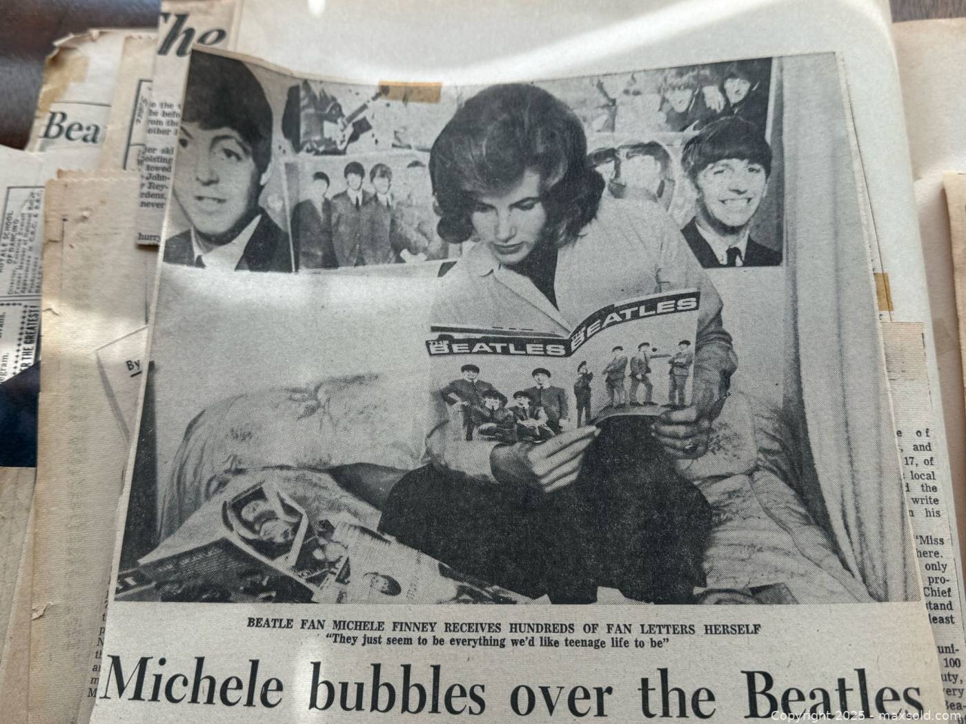 1960s Beatles scrapbook & paper ephemera | Maxsold