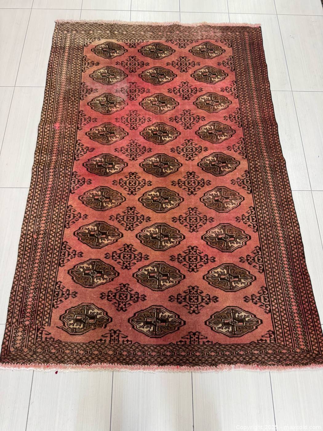 Handmade Turkman Wool Rug 6’1” x 4’ | Maxsold