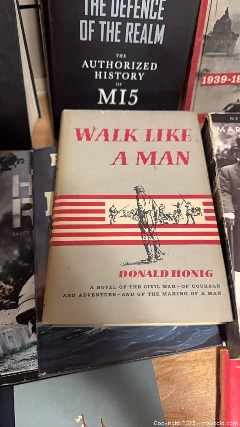 Six military history and fiction hardcovers | Maxsold