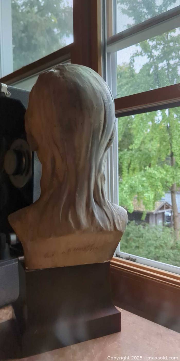 1914 plaster bust sculpture of Gertrude | Maxsold