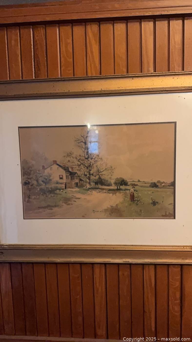 Weldon Ames watercolour farm scene | Maxsold